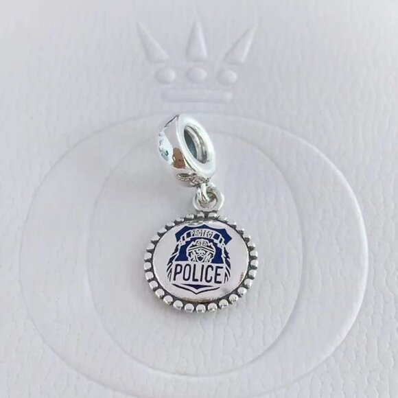 Pandora | Jewelry | Pandora Police Badge Exclusive Charm Dangle Pendant ...